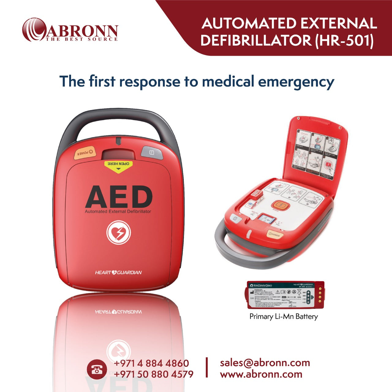 AED Heart Guardian HR-501 - GB – Abronn Medical Units UK Ltd.