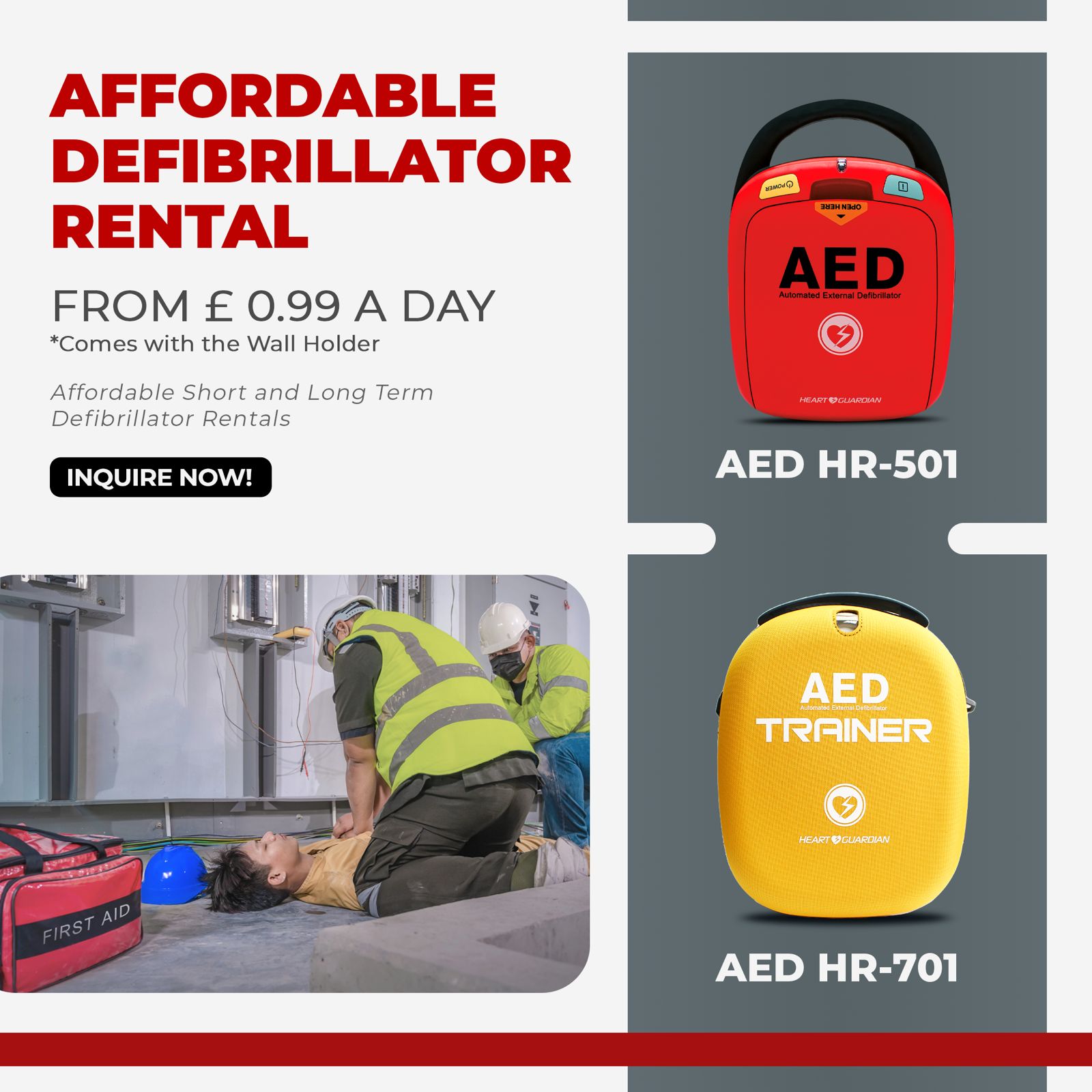 Rent a defibrillator today form as littel as 99p per day – Abronn ...