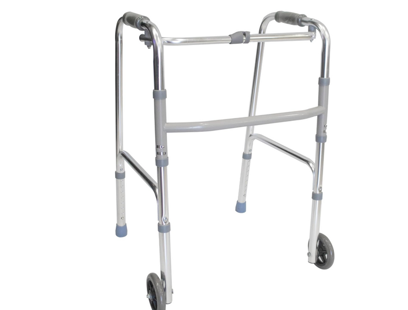 Walking Frame, Zimmer frame with Wheels, Adjustable Height, Aluminium ...